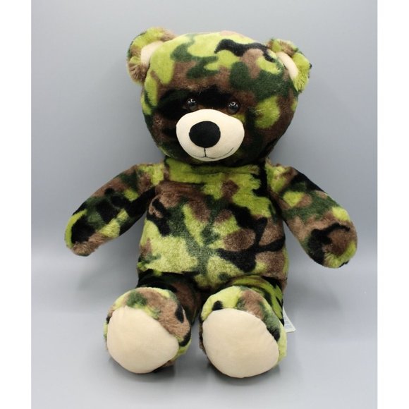 Build-A-Bear | Toys | Build A Bear Green Camo Teddy Bear Plush Army ...
